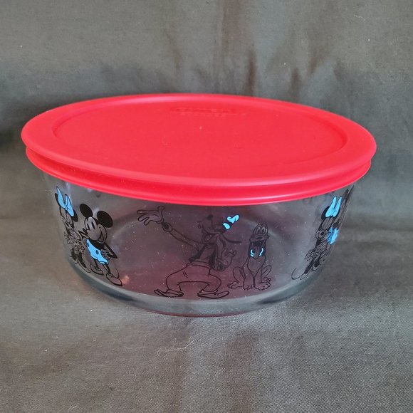 Pyrex | Kitchen | Disney Pyrex Mickey Mouse Forever Friends Red Lid 642 ...